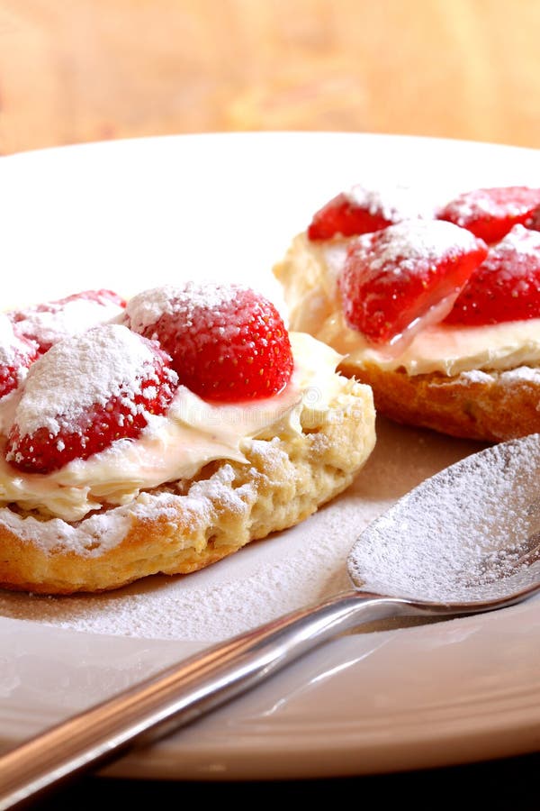 Scone stock photo. Image of plate, sugar, home, strawberry - 21763420