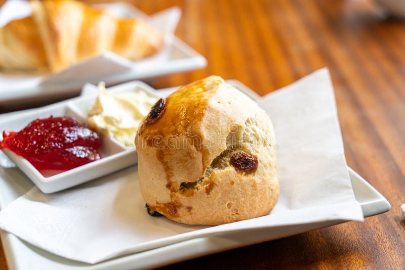 Scone , Cream Tea , Afternoon Tea Stock Photo - Image of close, cooking ...