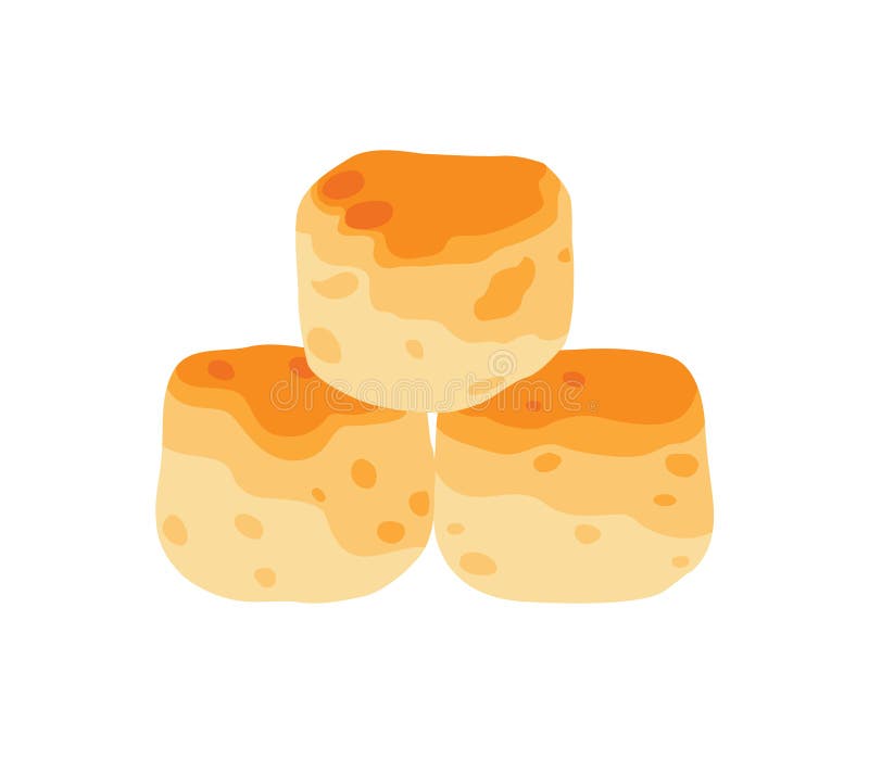 Stack of Scones on White Background. Stock Vector - Illustration of ...