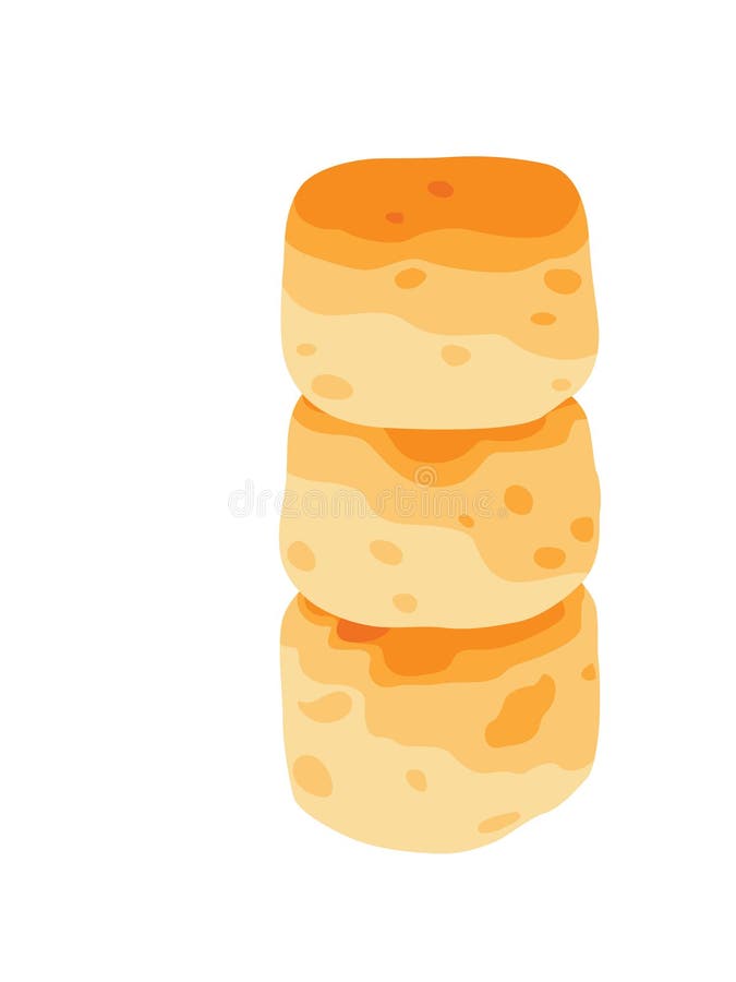 Stack of Scones on White Background. Stock Vector - Illustration of ...