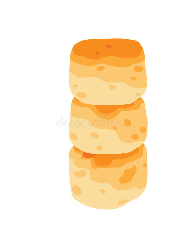Stack of Scones on White Background. Stock Vector - Illustration of ...