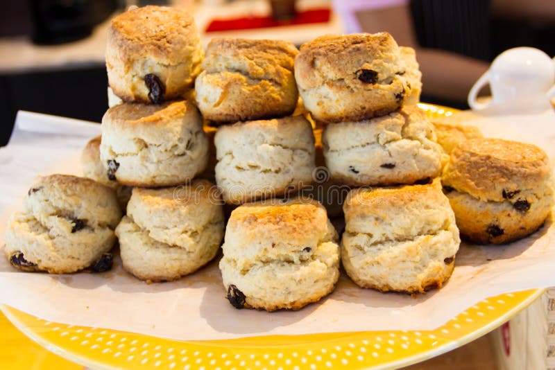 Tray of Fruit Scones stock image. Image of british, sweets - 5932039