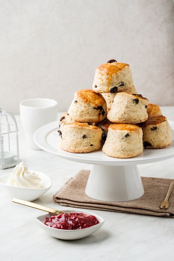 Scone Stacked on Top of Each Other Stock Image - Image of strawberry ...