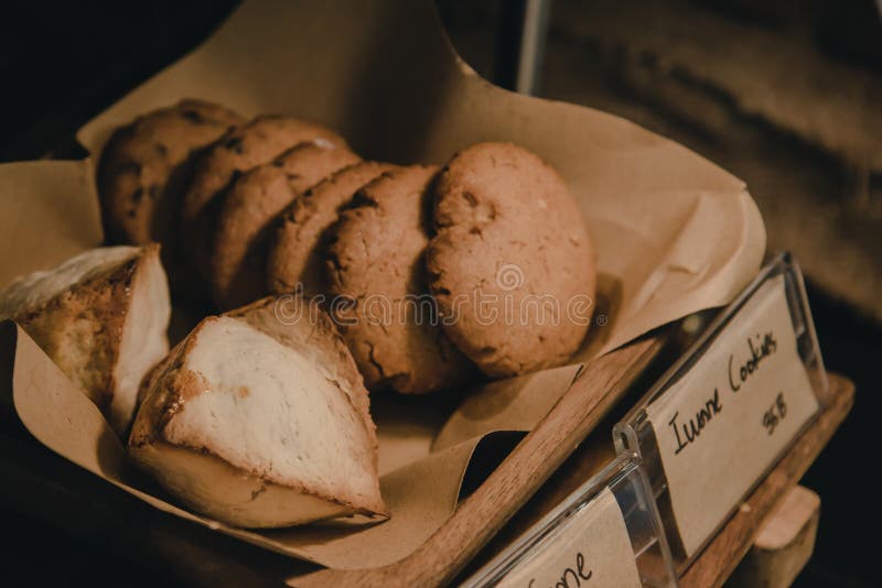 Scone in the wood tray stock photo. Image of sweet, gourmet - 61250260