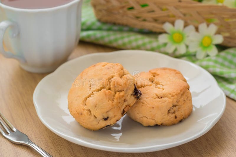 Scones on a plate stock photo. Image of english, baked - 232437982