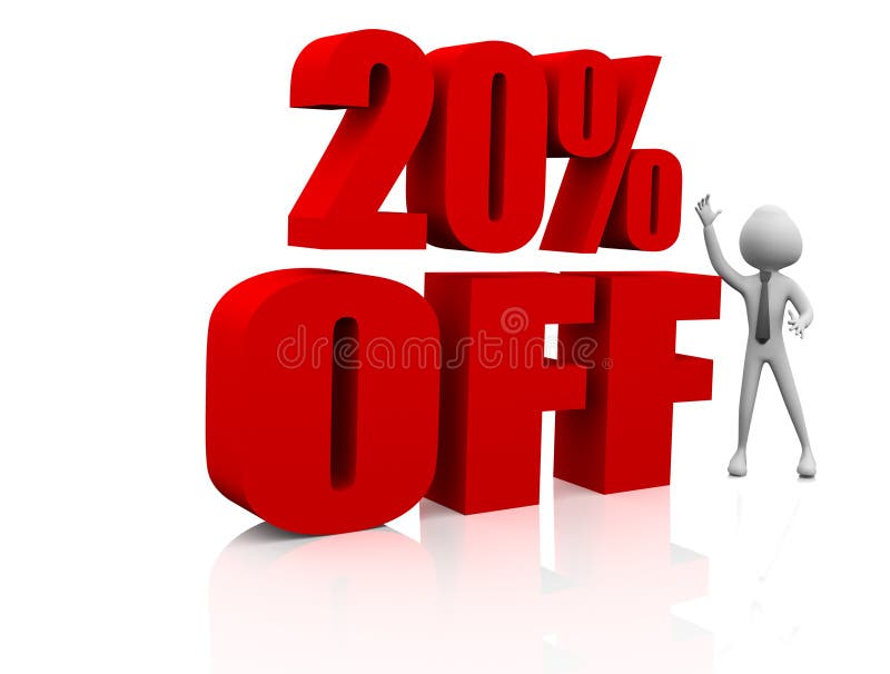 Sconto di 20% illustrazione di stock. Illustrazione di matematica ...