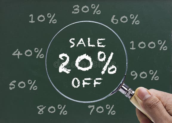 Sconto di vendita 20% immagine stock. Immagine di venti - 40378675