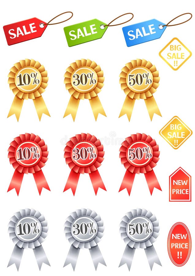 Sconto Di Vendite Dell'icona Illustrazione Vettoriale - Illustrazione ...