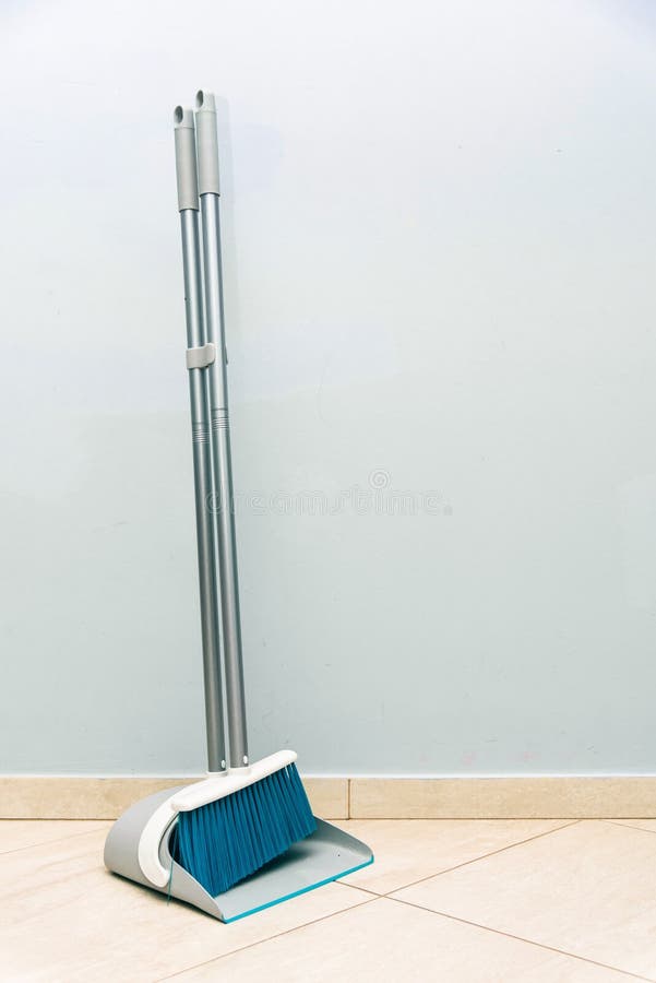 Scoop and Broom for Cleaning. Plastic Scoop for Collecting Garbage ...