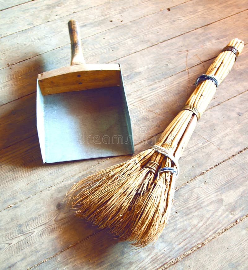 Scoop and Broom on the Floor, Cleaning Stock Image - Image of group ...