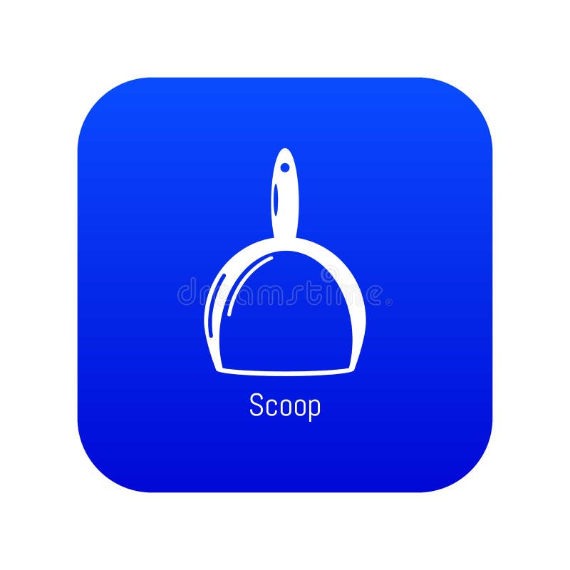 Scoop Cleaning Icon Blue Vector Stock Vector - Illustration of home ...