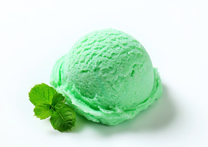 Scoop of Light Green Ice Cream Stock Image - Image of food, yogurt ...