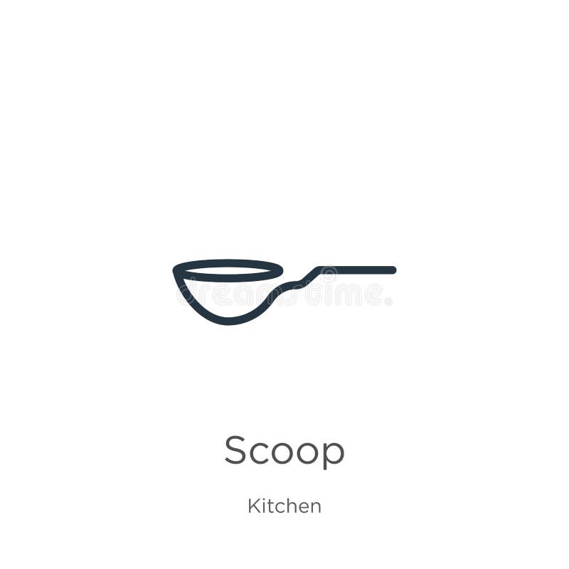 Scoop Outline Icon. Isolated Line Vector Illustration From Kitchen 2 ...