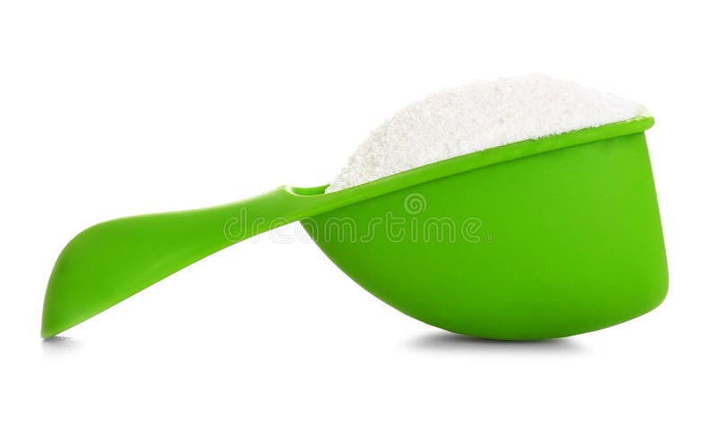 Scoop with Laundry Detergent on White Stock Image - Image of object ...