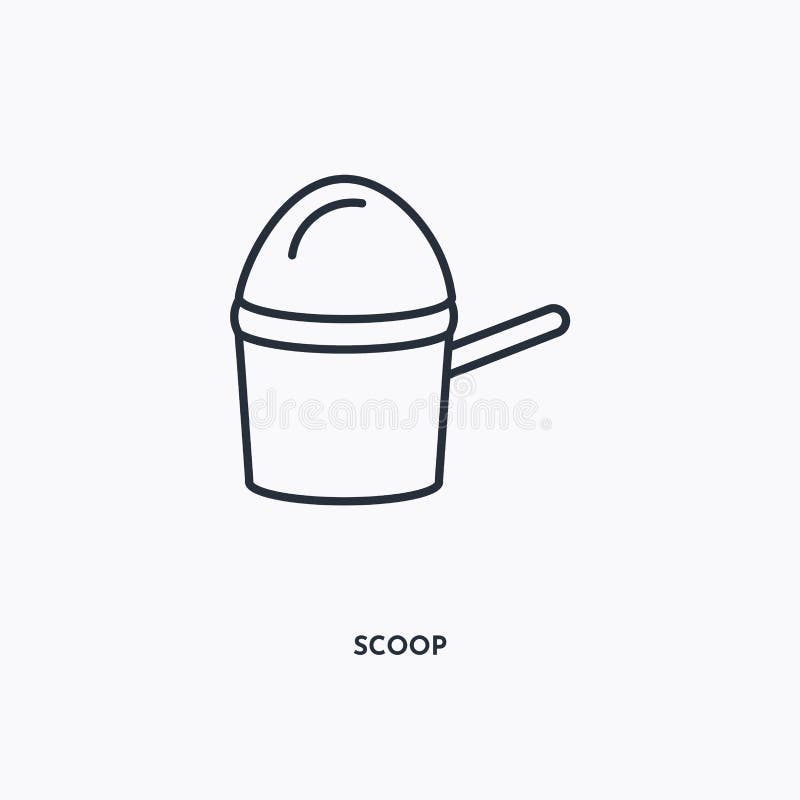 Linear Scoop Icon From Kitchen Outline Collection. Thin Line Scoop Icon ...