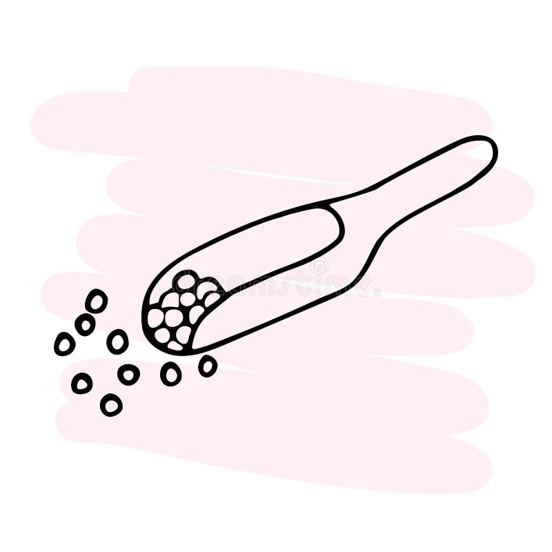 Scoop for Pharmacy Powders and Tablets. Vector Drawing Stock Vector ...