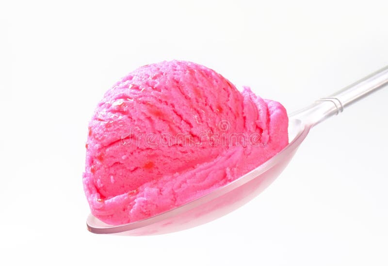 Scoop of pink ice cream stock photo. Image of shot, cherry - 27242816
