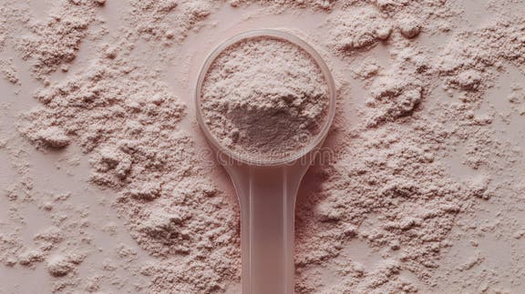 Scoop of Pink Protein Powder on Textured Surface Stock Photo - Image of ...
