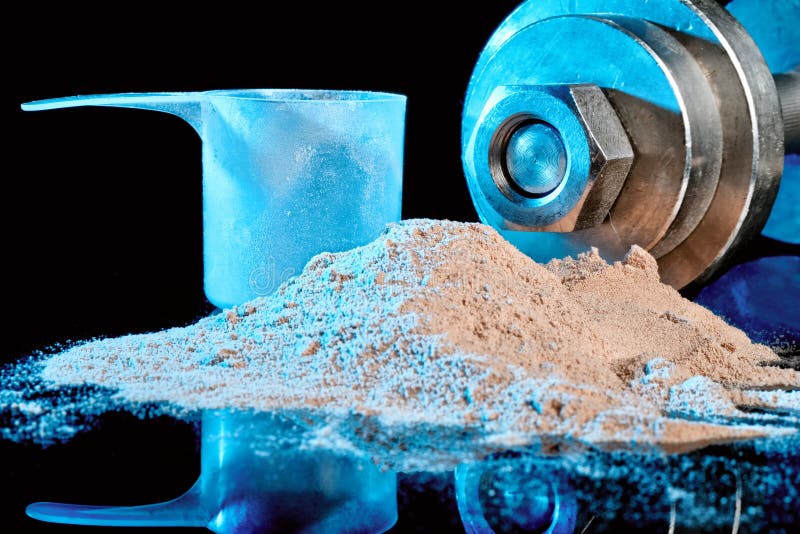 Scoop and Protein Mixture on Stock Image - Image of mixing, background ...