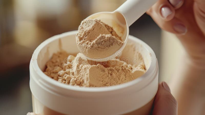 The Scoop in Protein Powder.AI Generated Image Stock Image - Image of ...