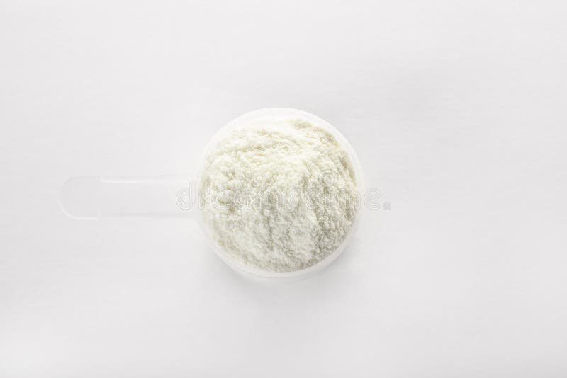 Scoop of Protein Powder on White Background Stock Image - Image of meal ...