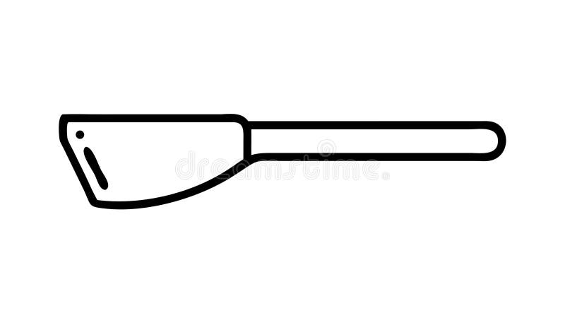 Scoop Utensil Outline Icon for Kitchen Use, Vector Design Generative AI ...