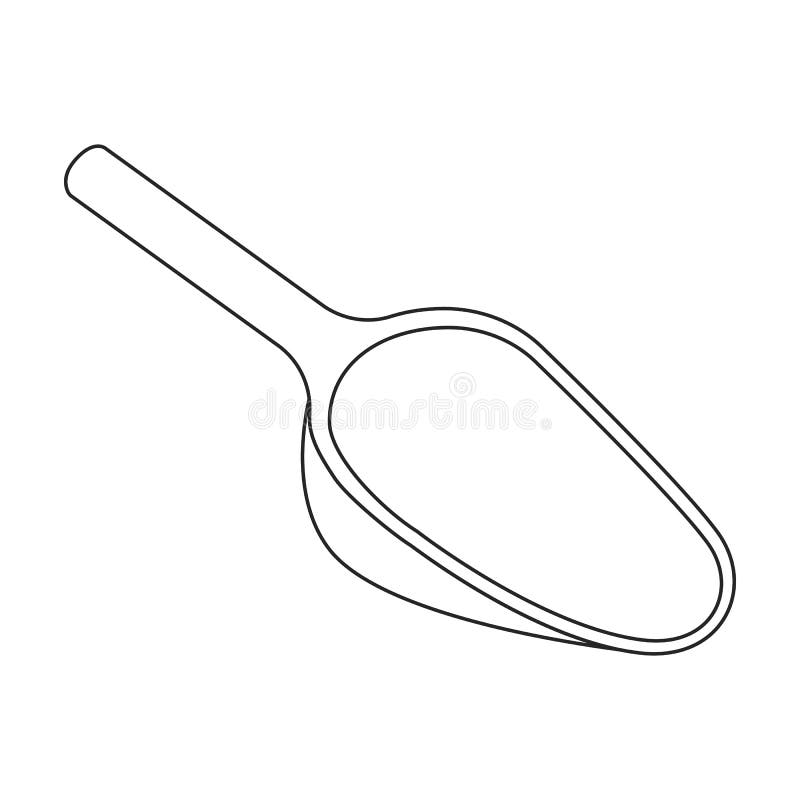 Scoop Vector Icon.Outline Vector Icon Isolated on White Background ...