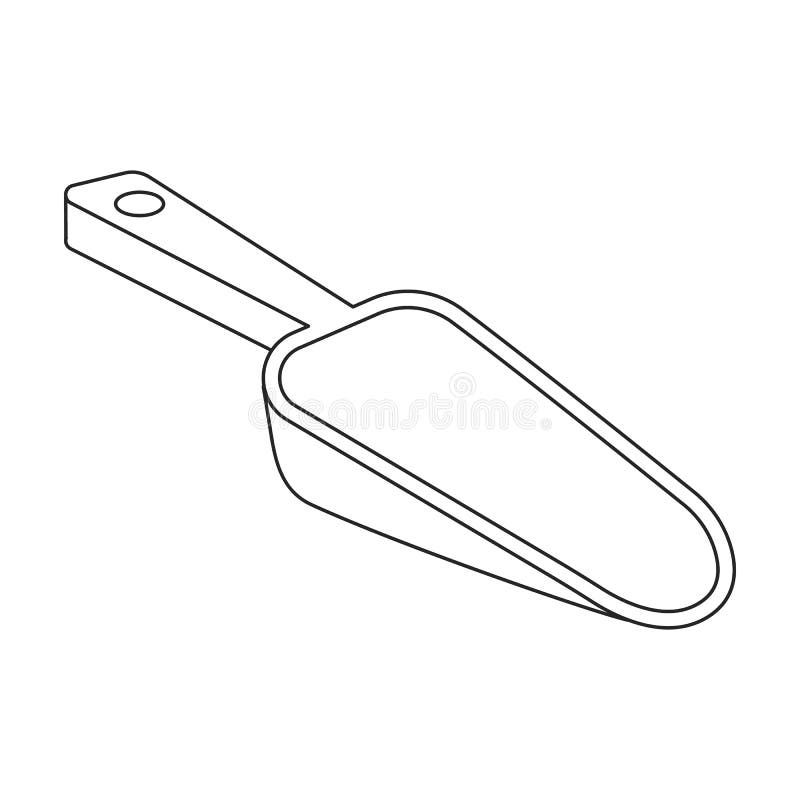 Scoop Vector Icon.Outline Vector Icon Isolated on White Background ...