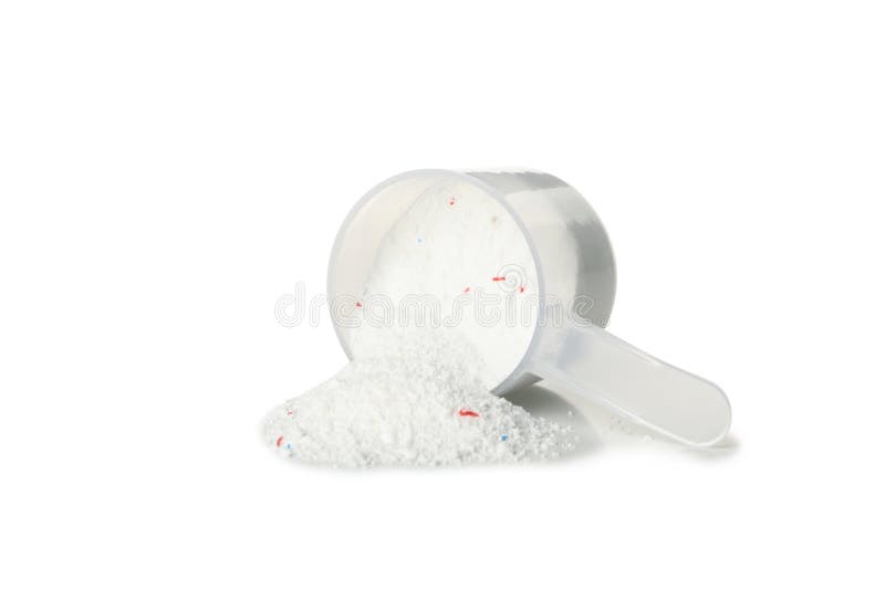 Scoop with Washing Powder Isolated on White Background Stock Photo ...