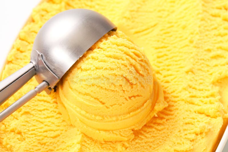 Yellow ice cream stock image. Image of cream, banana - 369840021