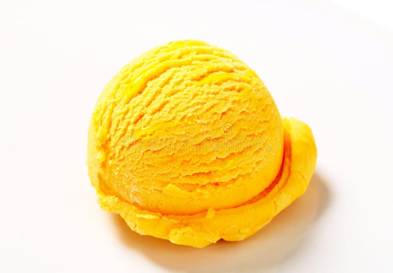 Scoop of yellow ice cream stock image. Image of custard - 31047591
