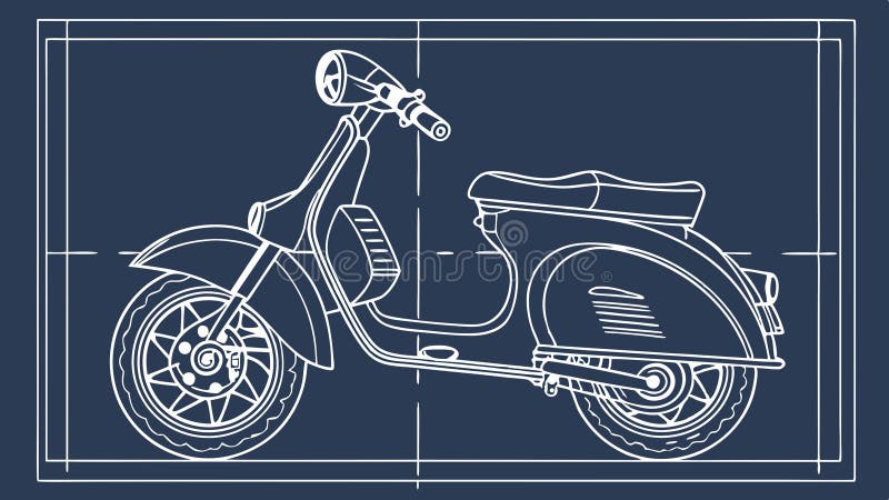 Scooter Blueprint Stock Illustrations – 221 Scooter Blueprint Stock ...