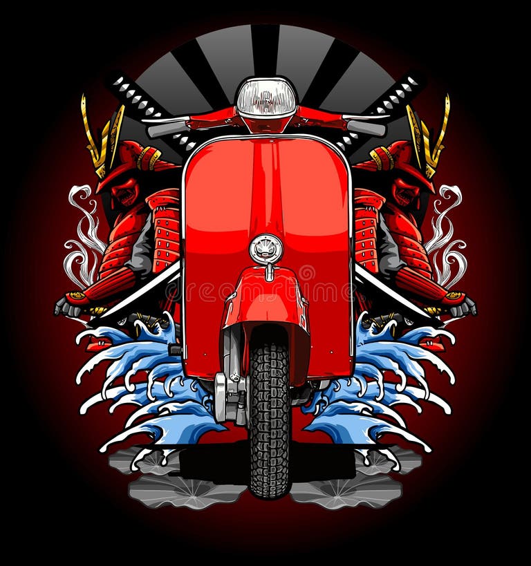 Waves Scooter Stock Illustrations – 173 Waves Scooter Stock ...