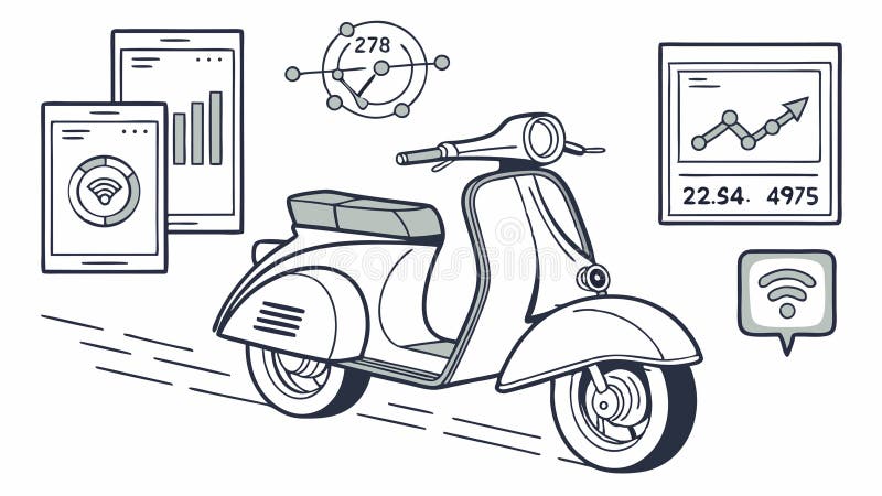 Scooter Data Analytics, Performance Monitoring, Vector Design ...