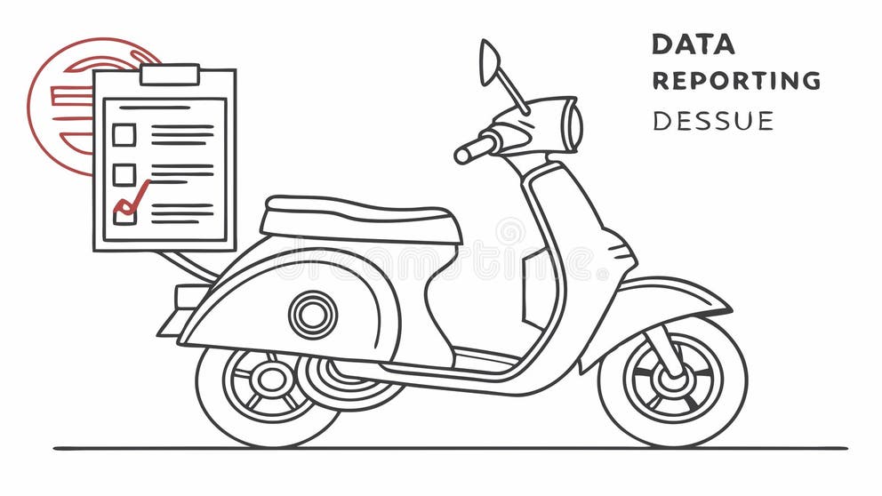 Scooter with a Data Reporting Issue, a System Error Vector Icon, Vector ...