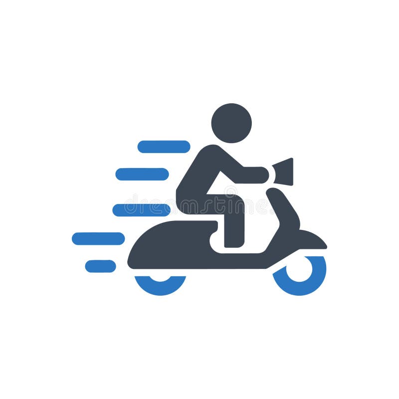 Scooter Delivery Icon stock vector. Illustration of delivery - 361696435
