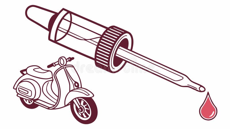 Scooter with a Dropper, a Precision Delivery Vector Illustration ...