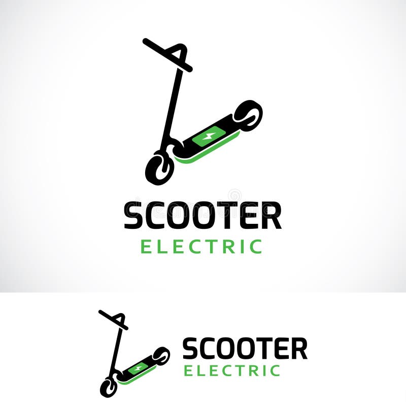 Scooter Electric Logo Design Template Stock Vector - Illustration of ...