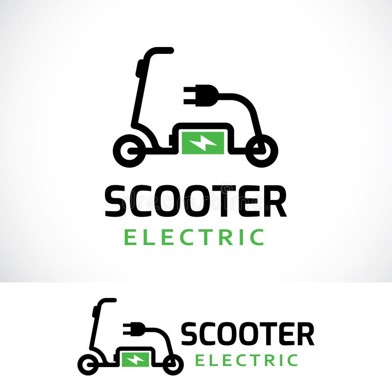 Scooter Electric Logo Design Template Stock Vector - Illustration of ...