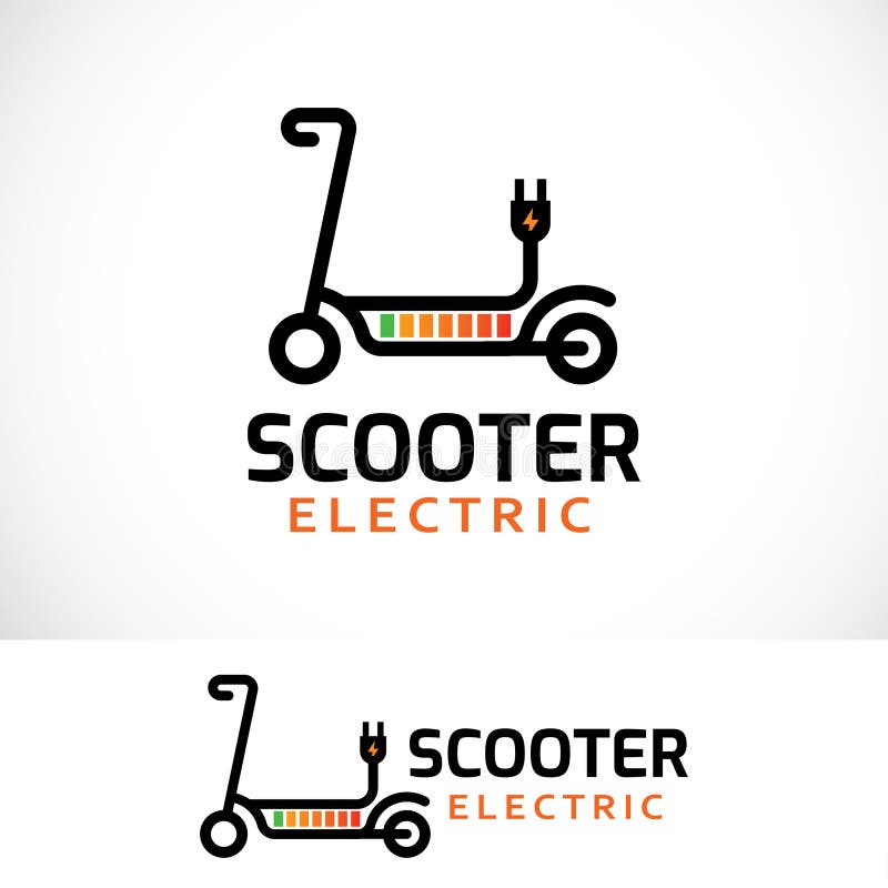 Scooter Electric Logo Design Template Stock Vector - Illustration of ...