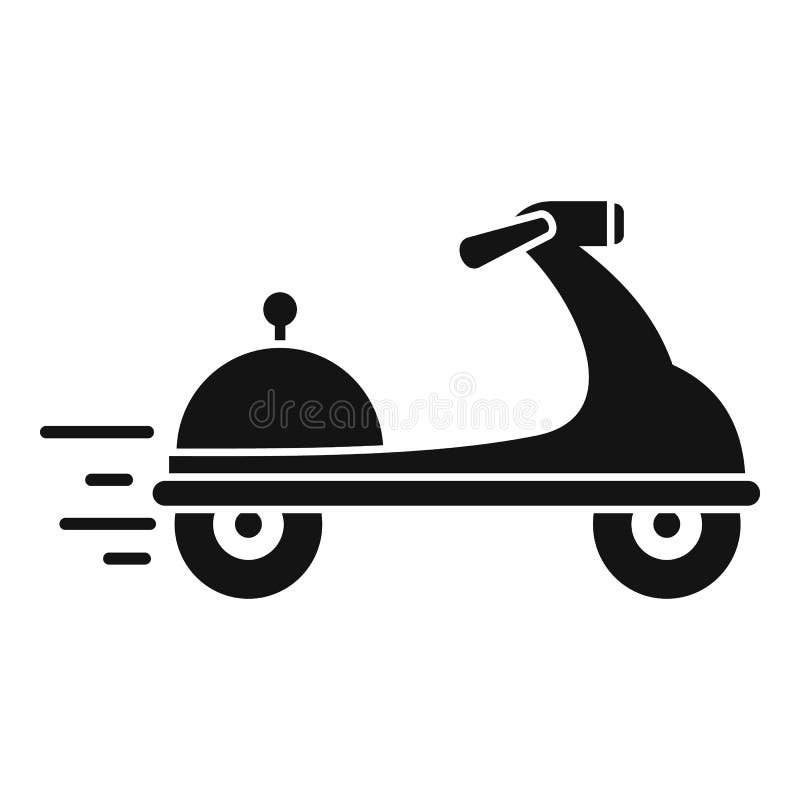 Scooter Food Delivery Icon, Simple Style Stock Vector - Illustration of ... Scooter Food Delivery Icon, Simple Style Stock Vector - Illustration of ...