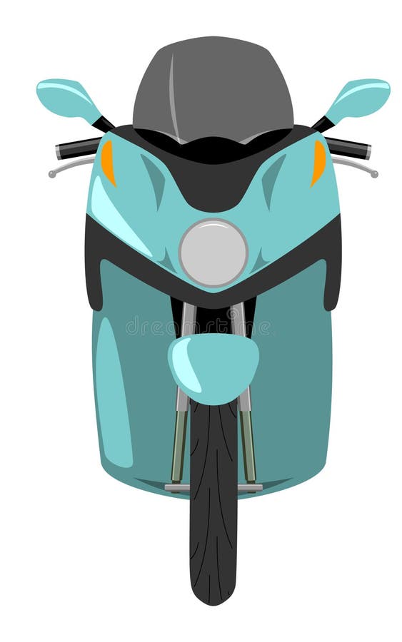 Kid`s Classic Scooter Top View Isolated Color Vector Illustration Stock ...