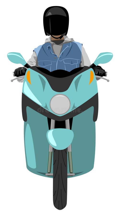 Scooter Front View Isolated Vector Illustration Stock Vector ...