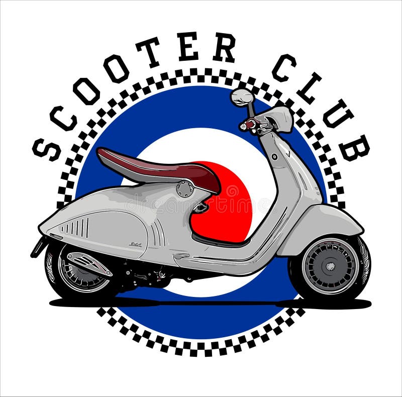 Scooter for graphic design stock vector. Illustration of iron - 264417448