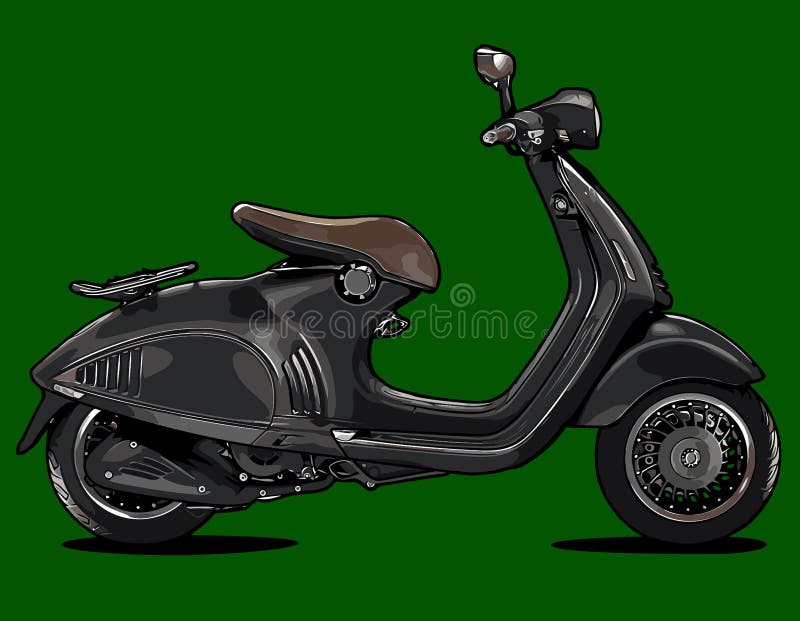 Scooter for graphic design stock vector. Illustration of cruiser ...