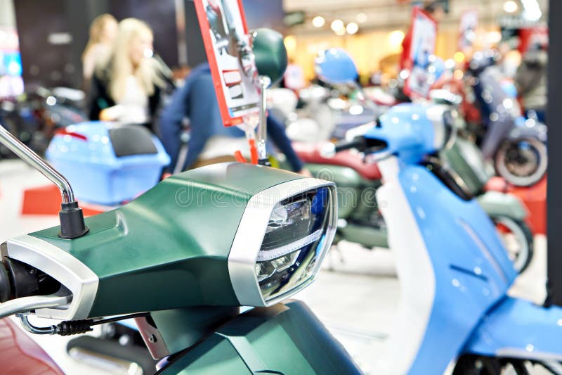 Scooter in store stock image. Image of drive, people - 280280393