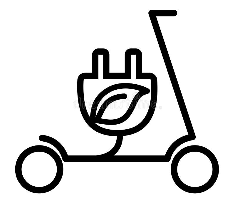 Scooter Icon Vector Icon. Editable Stroke. Linear Style Sign for Use ...