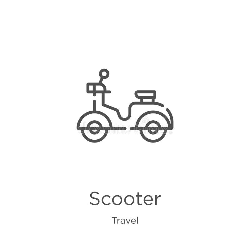 Scooter Icon Vector from Hobbies Collection. Thin Line Scooter Outline ...