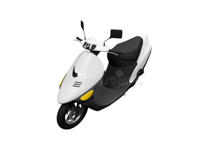 Scooter Isolated Front View Stock Illustration - Illustration of ...