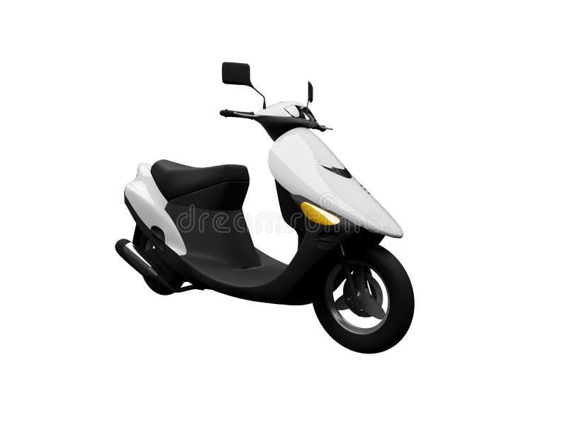 Scooter Isolated Front View Stock Illustration - Illustration of ...